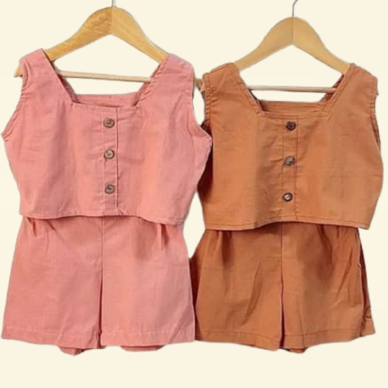 Marga Squaretop Linen coordinates terno for girls 3-5yrs old | Shopee ...