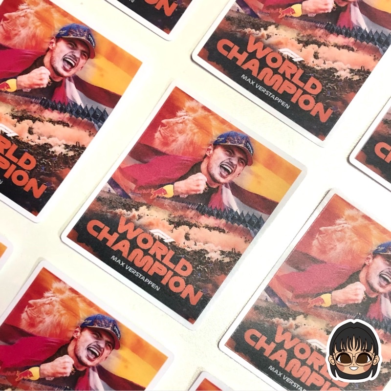 Max Verstappen 2021/2022 F1 World Champion Sticker (Red Bull ...