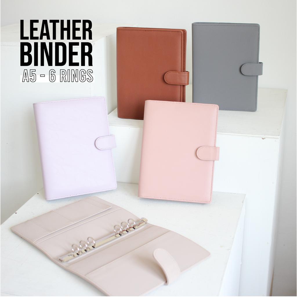 Paperie Lab - Leather Binder A5 6 rings Leather Binder | Shopee Philippines