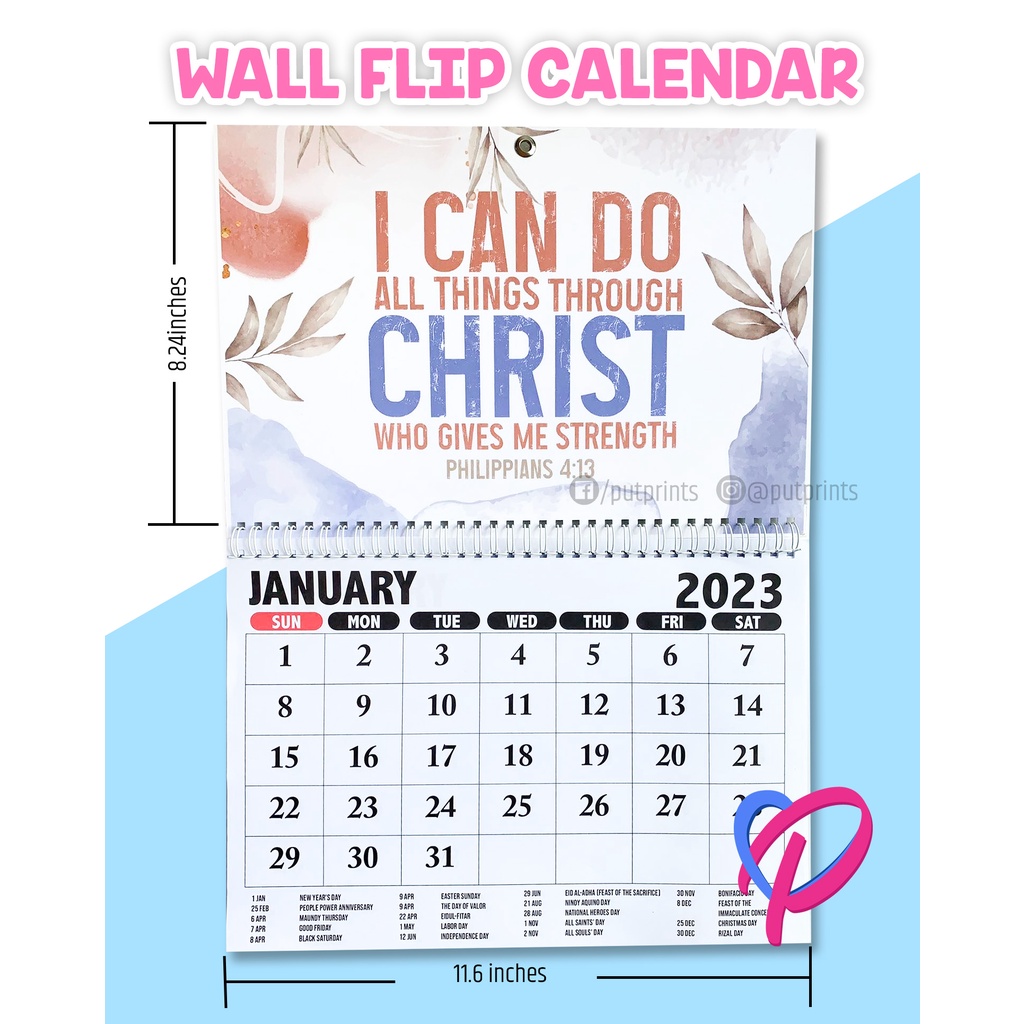 Gospel wall flip hanging 2024 calendar | Shopee Philippines