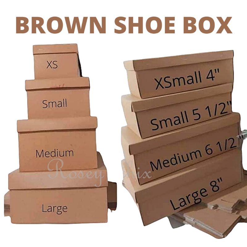 [Rosey Chix] Brown Shoe Boxes | Shopee Philippines