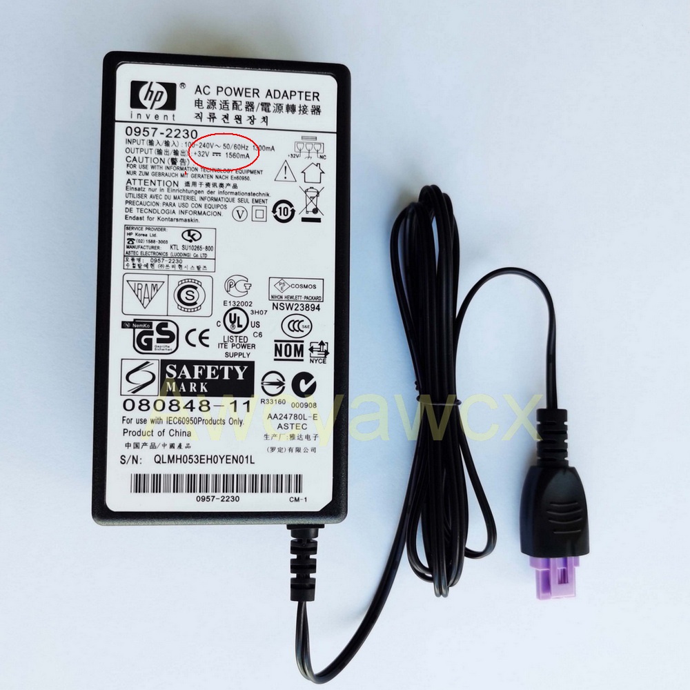 AC 100V-240V power DC 32V 1560mA Adapter Supply 0957-2230 2259 2271 ...