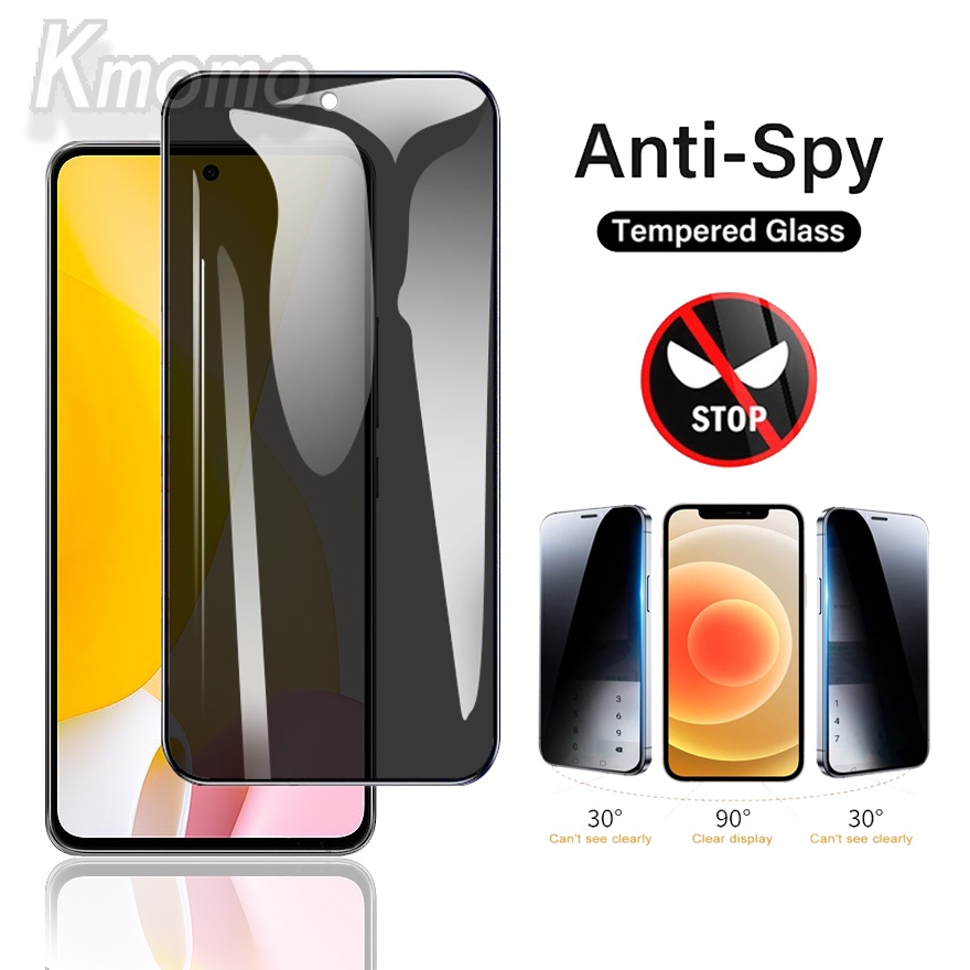 9D Full Privacy Anti-Peeping Tempered Glass Screen Protector Xiaomi 11 Lite 5G NE Mi 13T 12 Lite ...