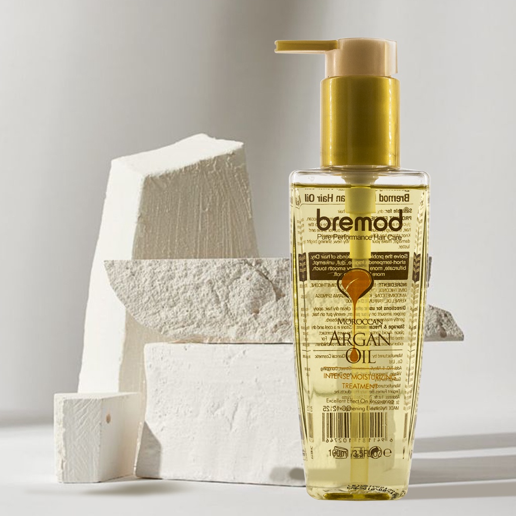 Bremod Hair Serum Vitamin E Argan Oil Serum Good for Dry Frizzy Damaged ...