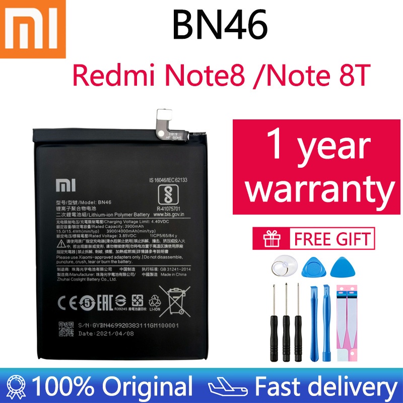 100% Original Replacement 4000mAh BN46 Battery For Xiaomi Redmi 7 Note8 ...