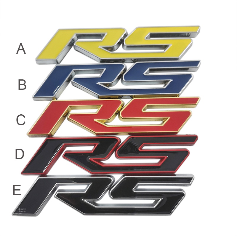 1 x Metal R5 RS Logo Car Auto Side Fender Rear Trunk Lid Emblem Sticker ...