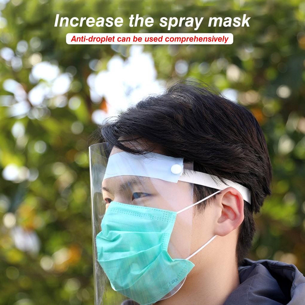 Universal Head Mounted Clear Face Protection Shield Saliva Splashing ...