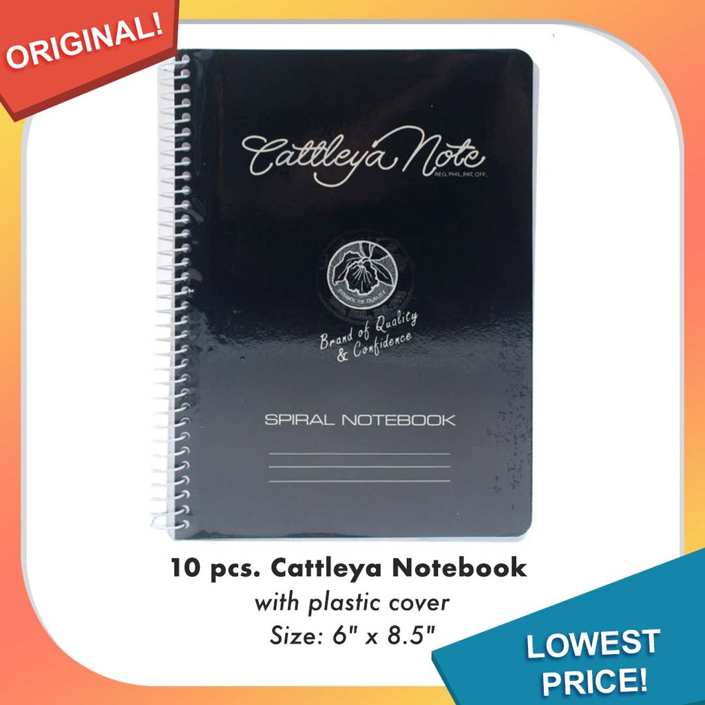 10 pcs Cattleya Spiral Notebook w/ Cover, 100 sheets, 6" x 8.5 ...