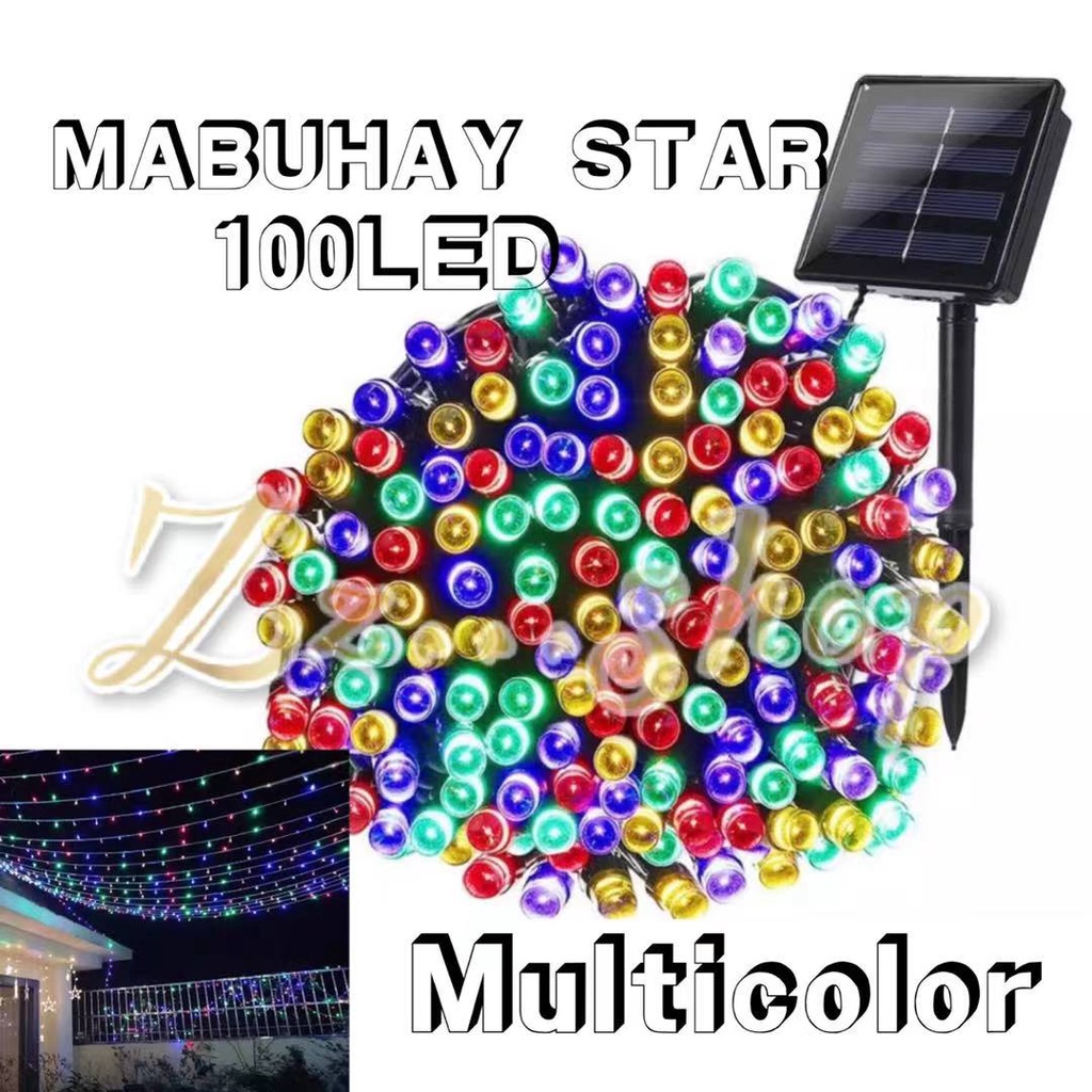 MABUHAY STAR 100LED Solar Led String Light Party Outdoor Christmas Light | Shopee Philippines
