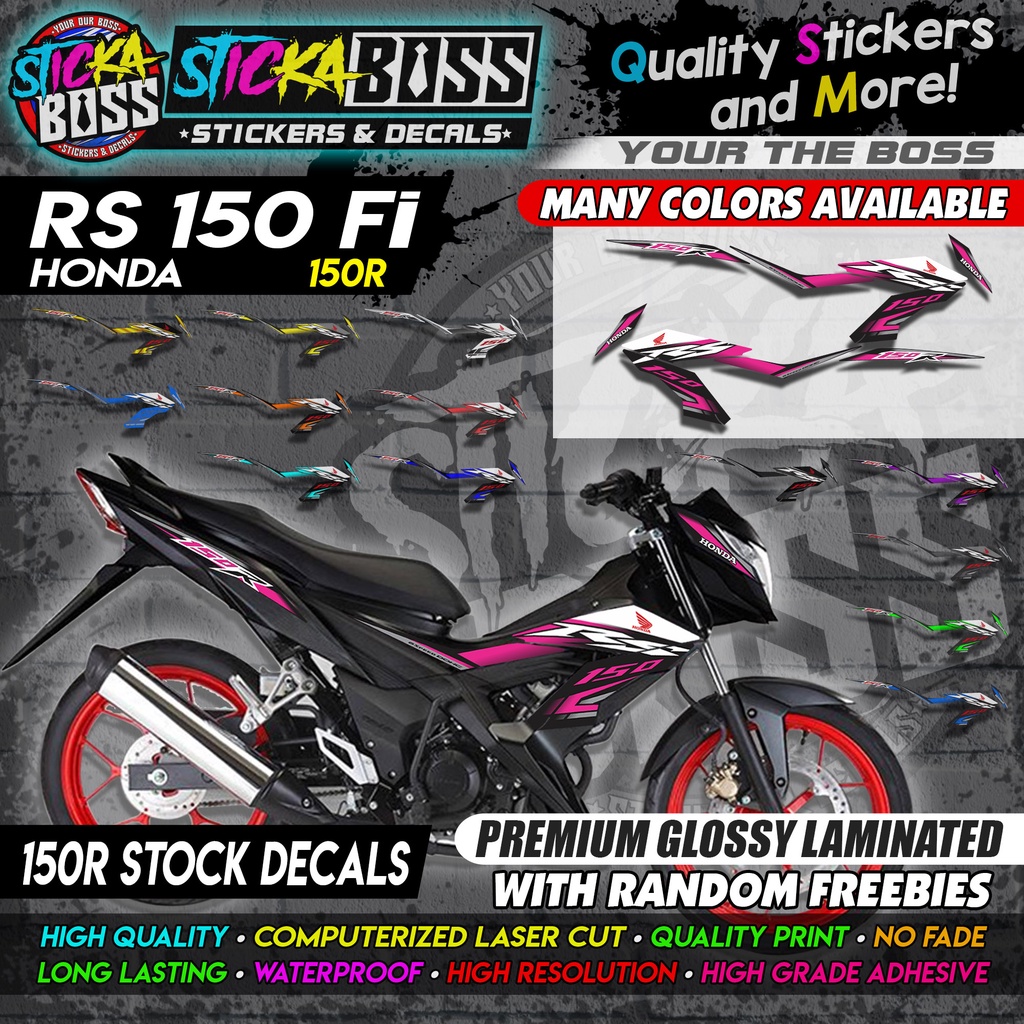 RS 150 FI Decals (R150 Stock Decals)【PREMIUM GLOSSY LAMINATED】 | Shopee ...