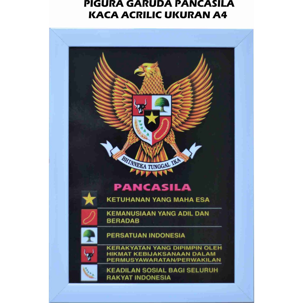Garuda Pancasila Frame Acrylic Glass a4 | Shopee Philippines