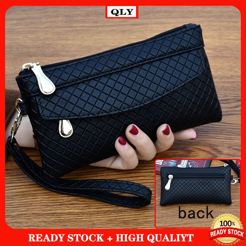 ♝READY STOCK♝ Simple Zipper Long Wallet Women Clutch Bag Coin Wallet ...