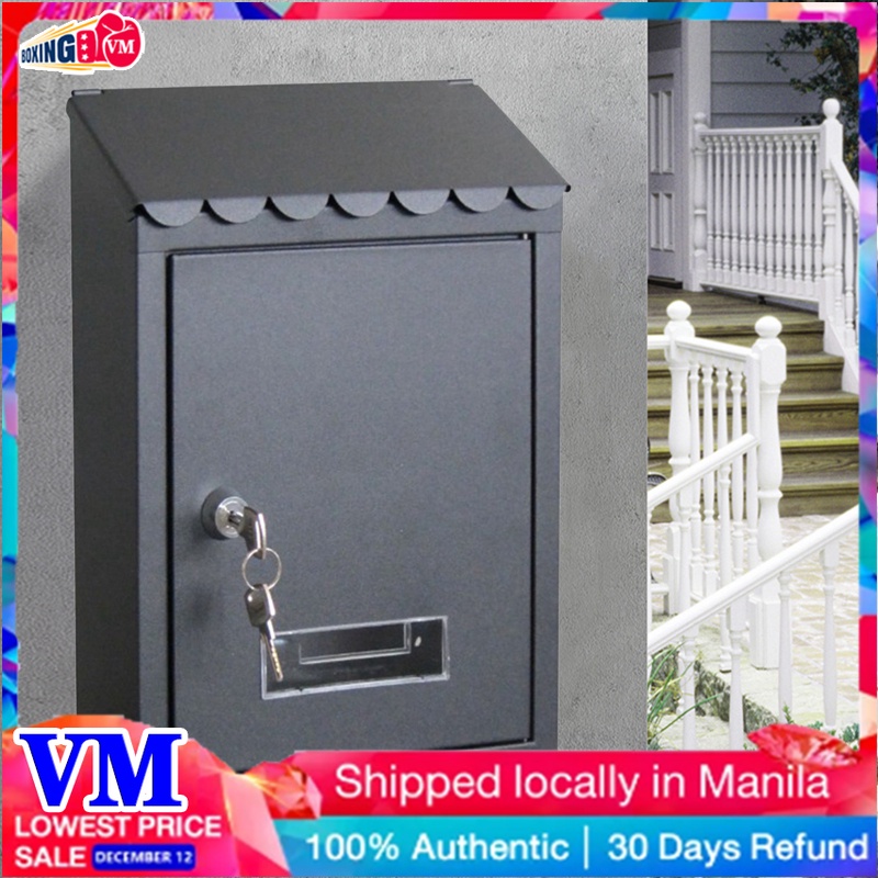 Mailbox Letterbox 8x2.6x12\'\' Secure Locking Mail Box Secure Large ...