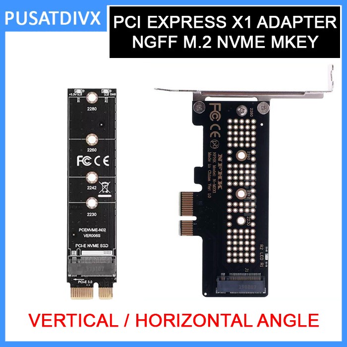 Pci Express X1 M.2 NVMe SSD NGFF M Key M2 ADAPTER PCIE DESKTOP PC ...