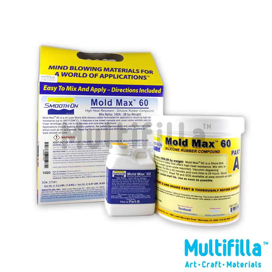 SMOOTH-ON Mold Max 60 – 1kg High Heat Resistant - Silicone Rubber ...