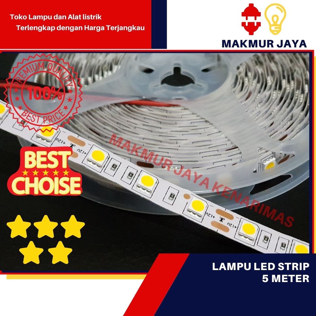 MATA Led STRIP LIGHT Big Eye 5050 SMD IP33 indoor 5meter | Shopee ...