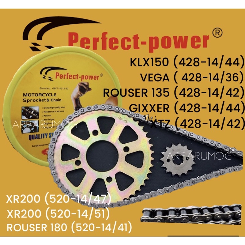ROUSER 200NS 200RS 150NS 160NS LS135 ROUSER 180/220 CHAIN SPROCKET 520 ...