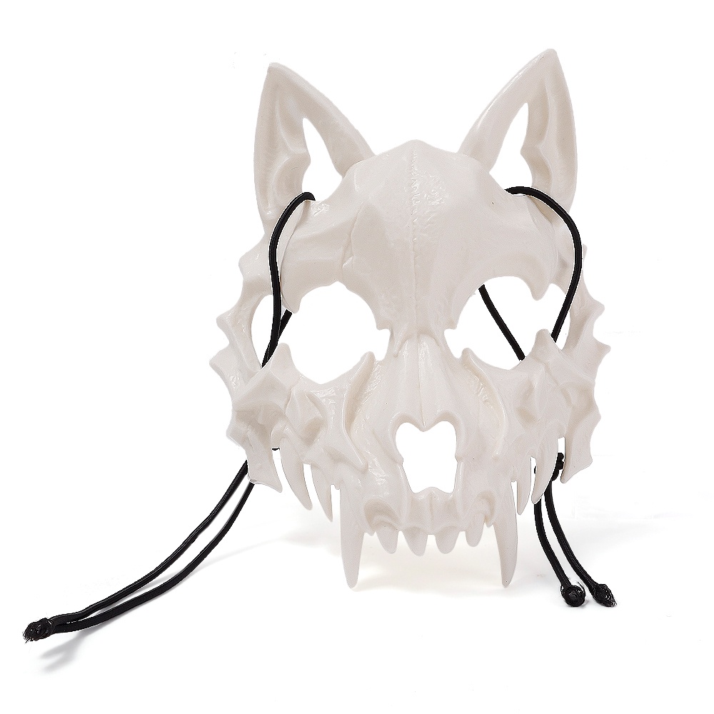 Anime Dragon God Skeleton Half Face Mask Cosplay Animal Skeleton Mask ...