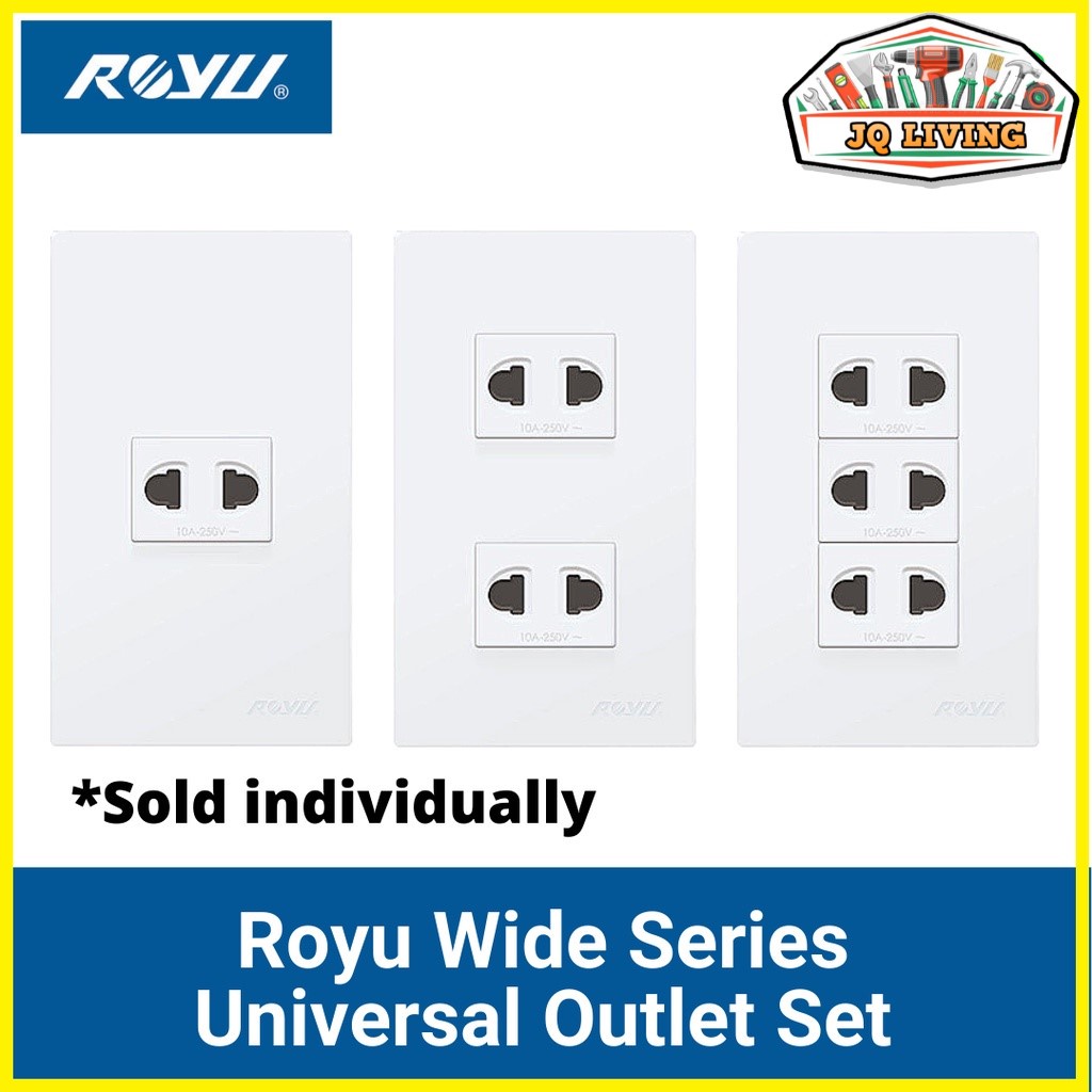 ROYU Wide Series Outlet Round Universal 1,2,3 Gang For Your Electrical ...
