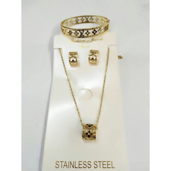 3in1 gold set with box Men's and Women's Accessories | Shopee Philippines