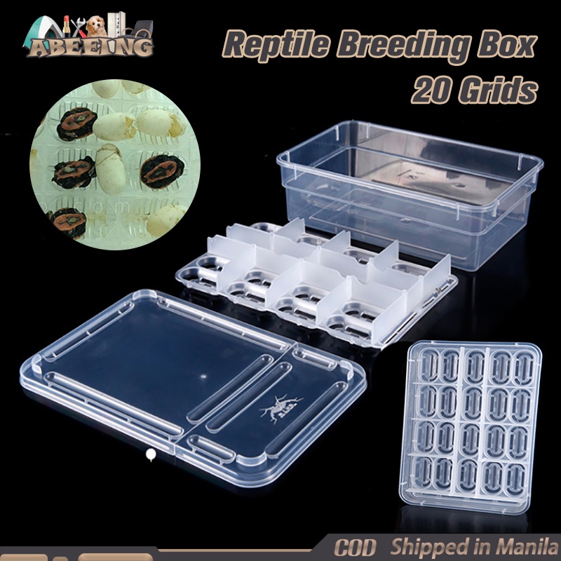 20 Grids Reptile Breeding Incubator Box Reptiles Eggs Incubator Tray ...