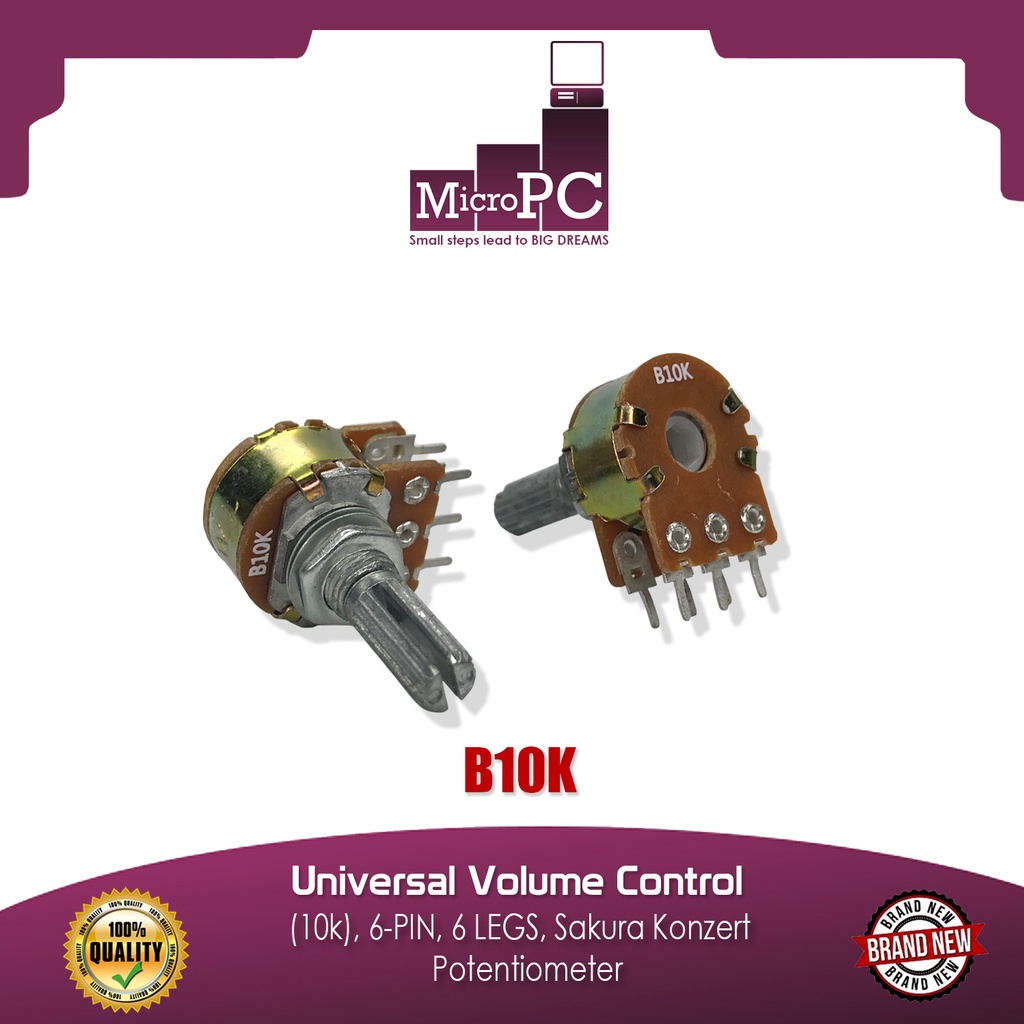 Universal Volume Control (10k), 6-PIN, 6 LEGS, Sakura Konzert ...