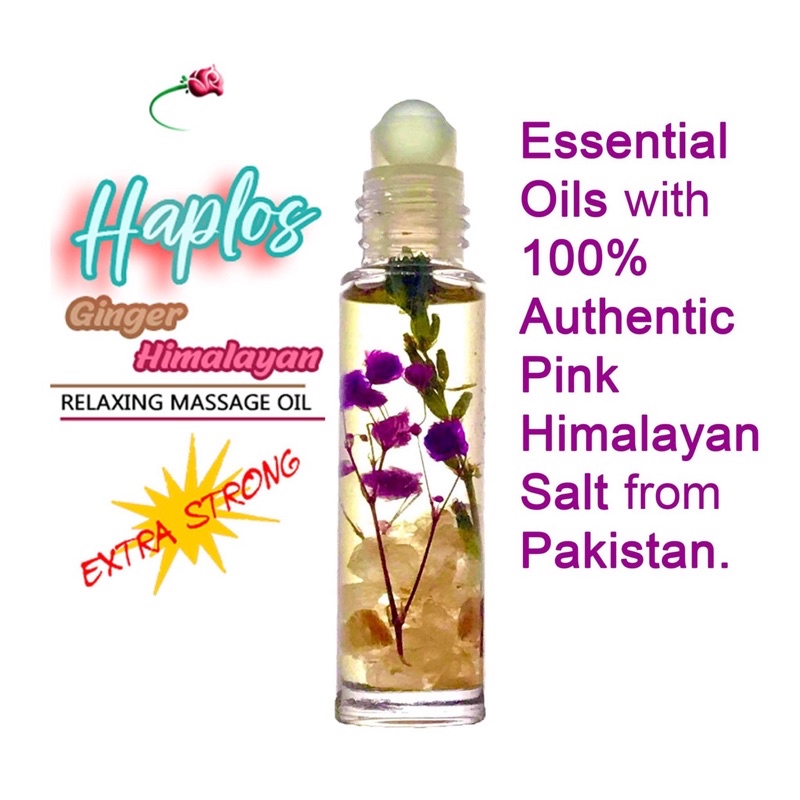 Haplos Roll-on Ginger Himalayan Relaxing Massage Oil Extra Strong 10ml ...