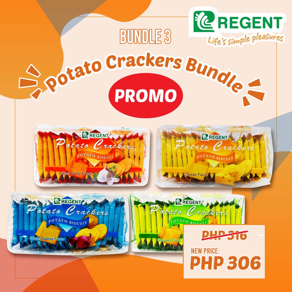 Regent Foods Crackers Bundle Promo 3 (Potato Crackers Seaweed, French ...