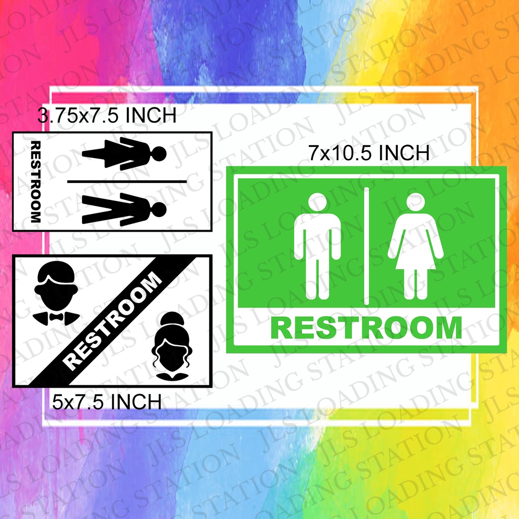 TOILET RESTROOM COMFORT ROOM (LAMINATED/PVC) SIGNAGE | Shopee Philippines