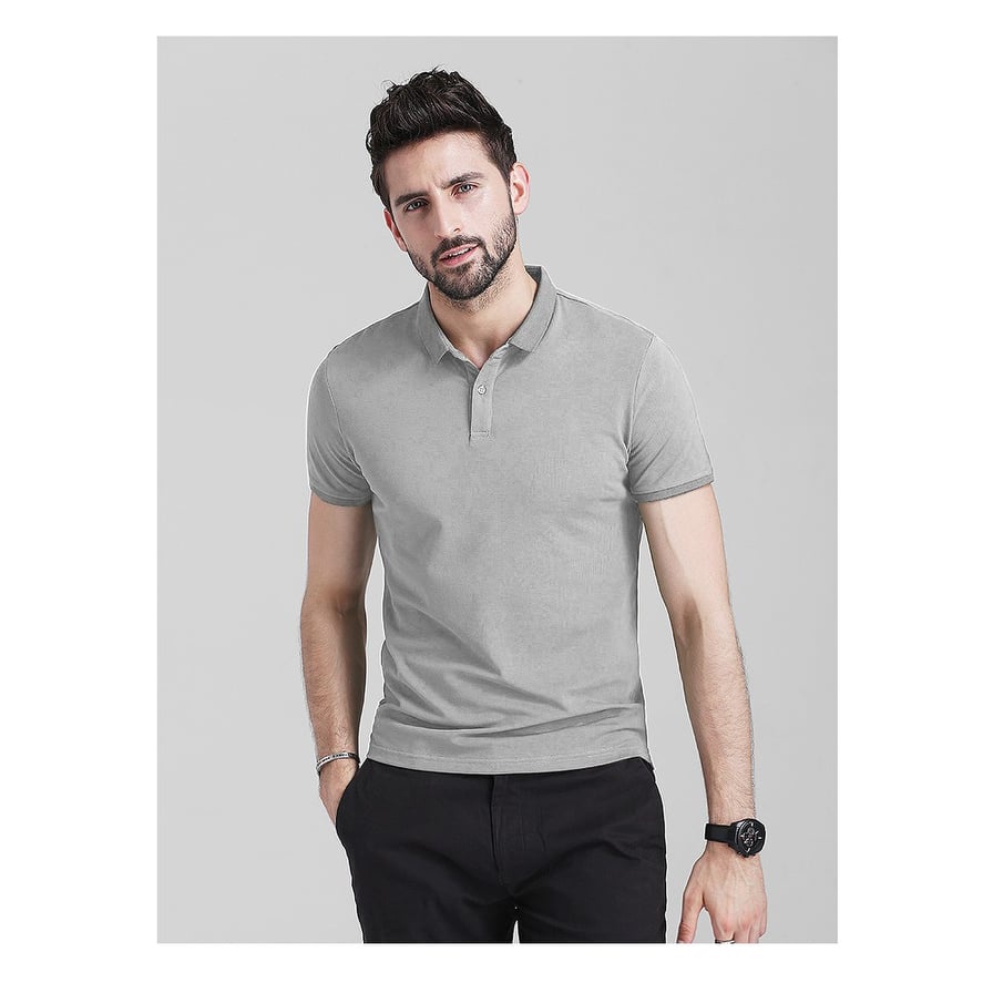 POLO SHIRT DRIFIT (ASH GRAY ) PLAIN UNISEX | Shopee Philippines