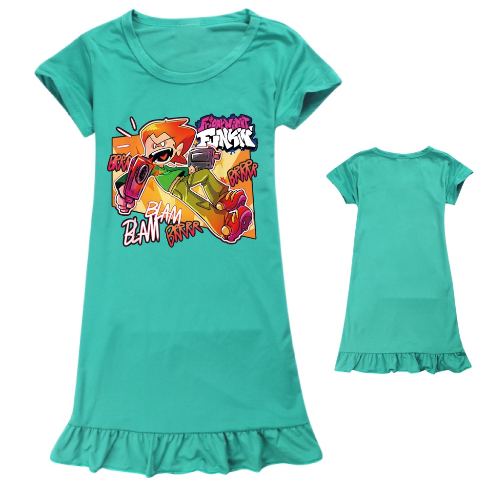 Children Nightdress Friday Night Funkin Girls Loose Casual Dresses ...