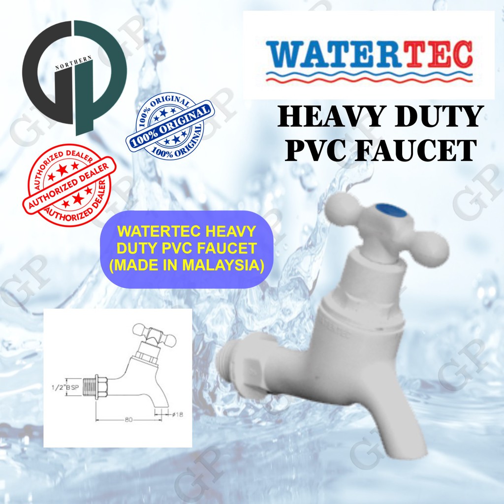 WATERTEC Heavy Duty PVC Faucet Plain / Hose Bibb (White) - GPNorthern ...