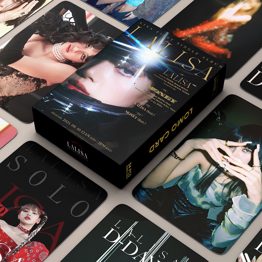 Black LIsa pink Solo Album Photocard Lomo Card 54 Pcs/box | Shopee ...