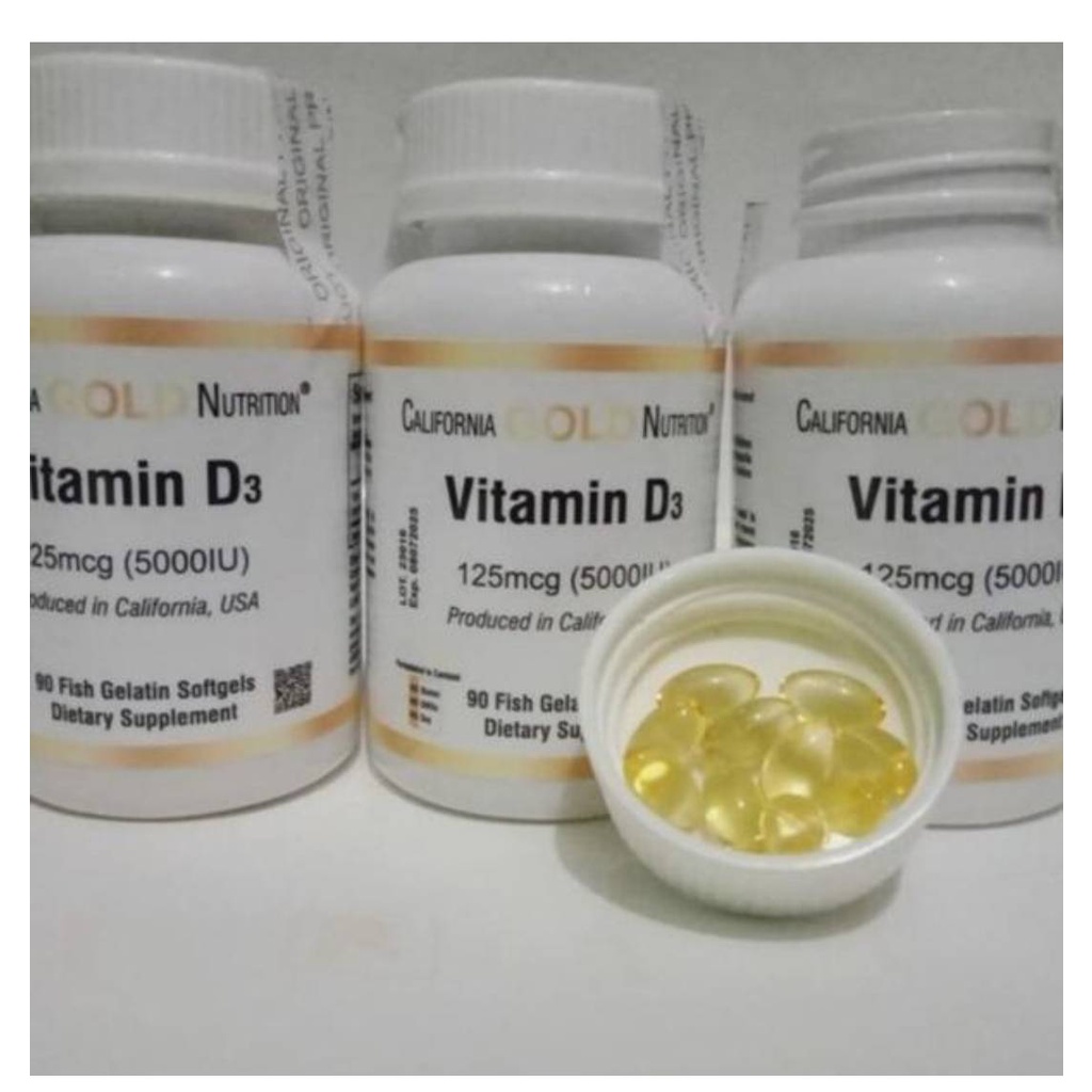 California Gold Nutrition, Vitamin D3, 125 mg. (5,000 IU) contains 360 ...