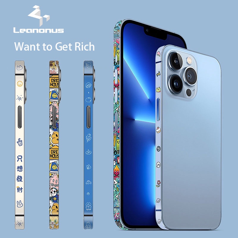 Frame Wrap Stickers for iPhone 13 12 Pro Max Mini Decal Skin Colorful ...