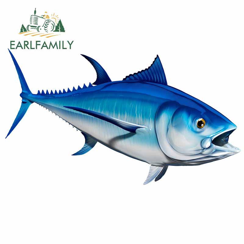 EARLFAMILY 13cm x 11.9cm for Bluefin Yellowfin Tuna Fish Car Stickers ...