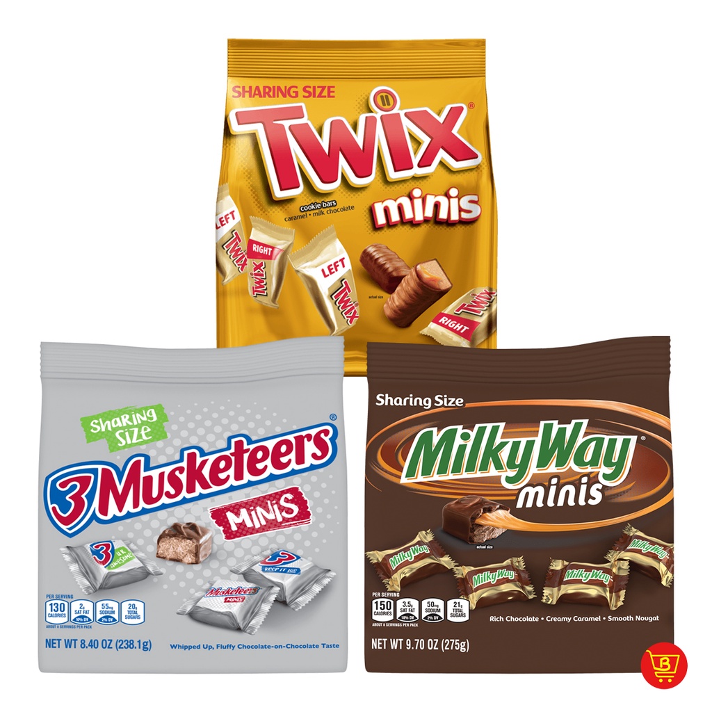 Mars Chocolates, Sharing Size: Twix Minis 275g | Milky Way Minis 275g ...