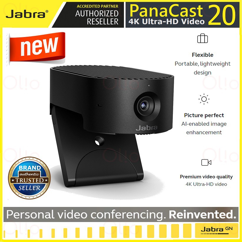 JABRA PanaCast 20 4K Ultra-HD Personal Video Camera Advanced AI (Brand ...