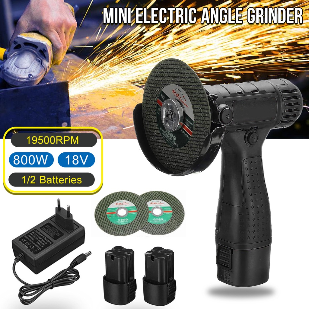 18V 19500 RPM Mini Angle Grinder Machine Power Tool Grinding Cutting ...