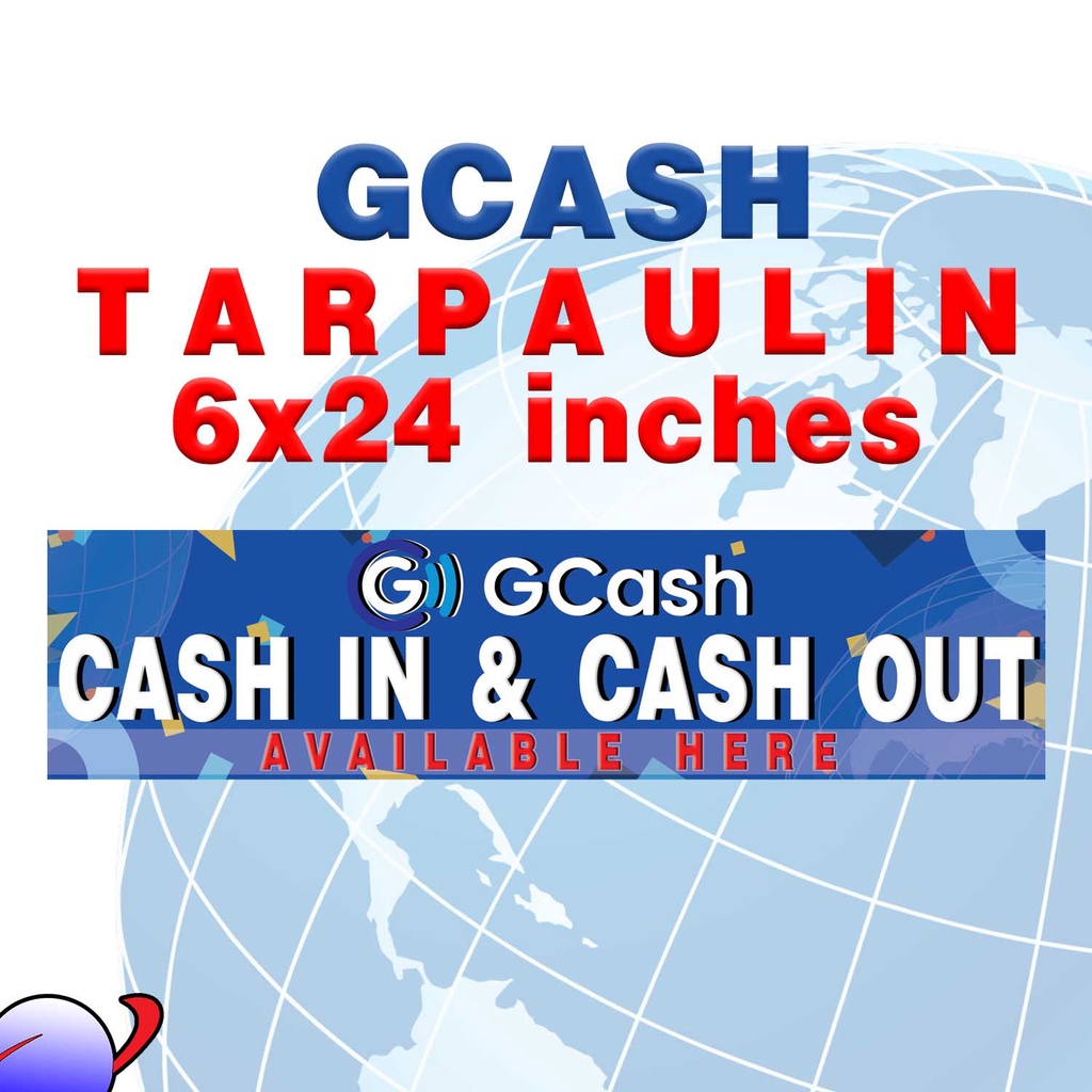 GCASH CASH IN/OUT BANNER TARPAULIN | Shopee Philippines