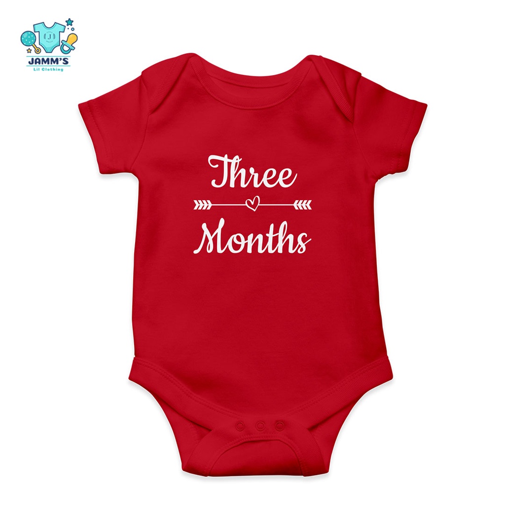 Three Months Old - Baby clothes onesies monthly milestone for boy and ...