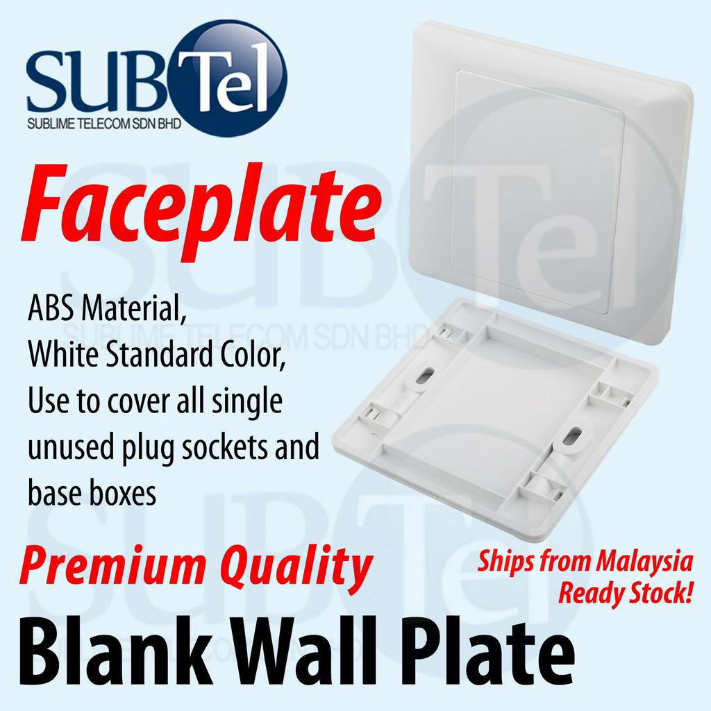 Blank Wall Plate Faceplate Mounted Blank Socket Cover Panel Whiteboard ...