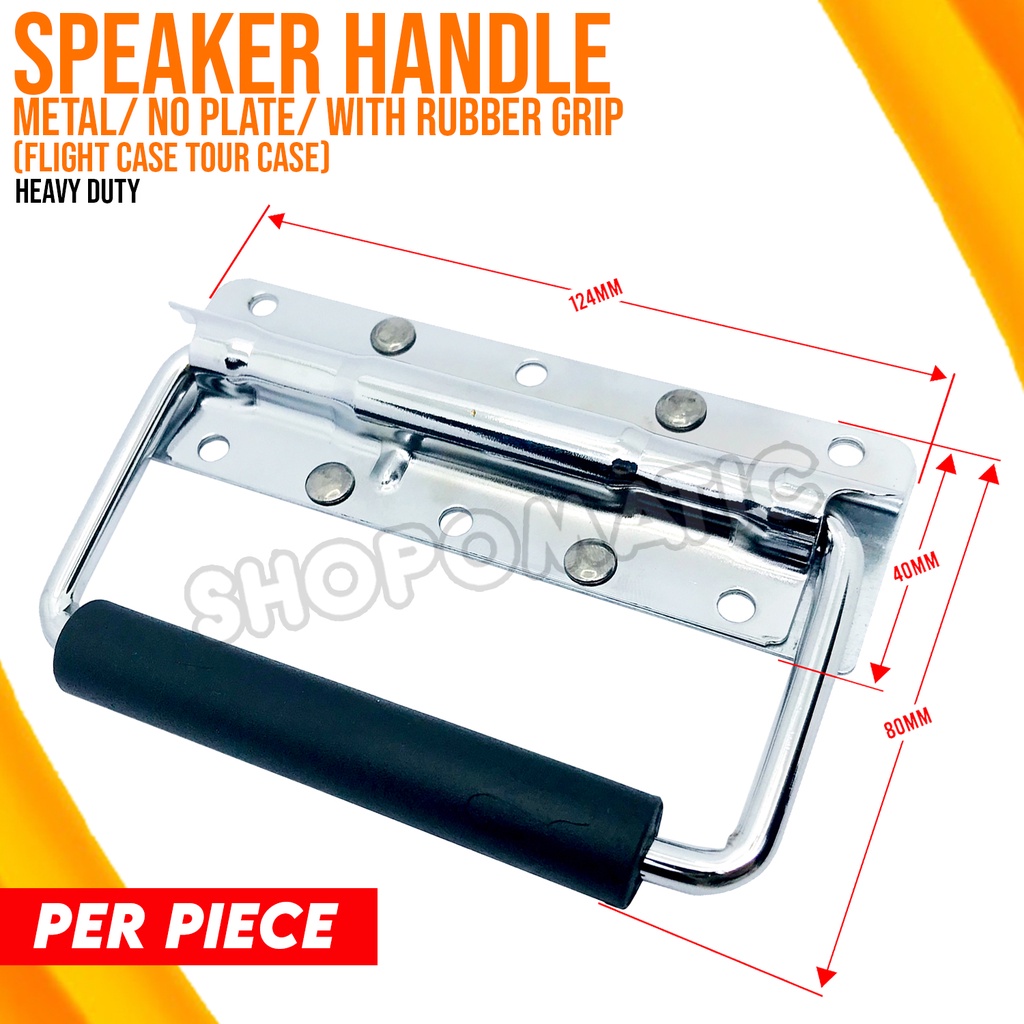 Speaker Box Metal Handle No Plate With Black Rubber Grip Flight Tour ...