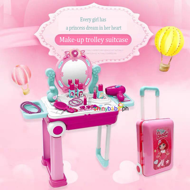 Beautiful magic dressing table toy 2 in 1 trolley suitcase | Shopee ...