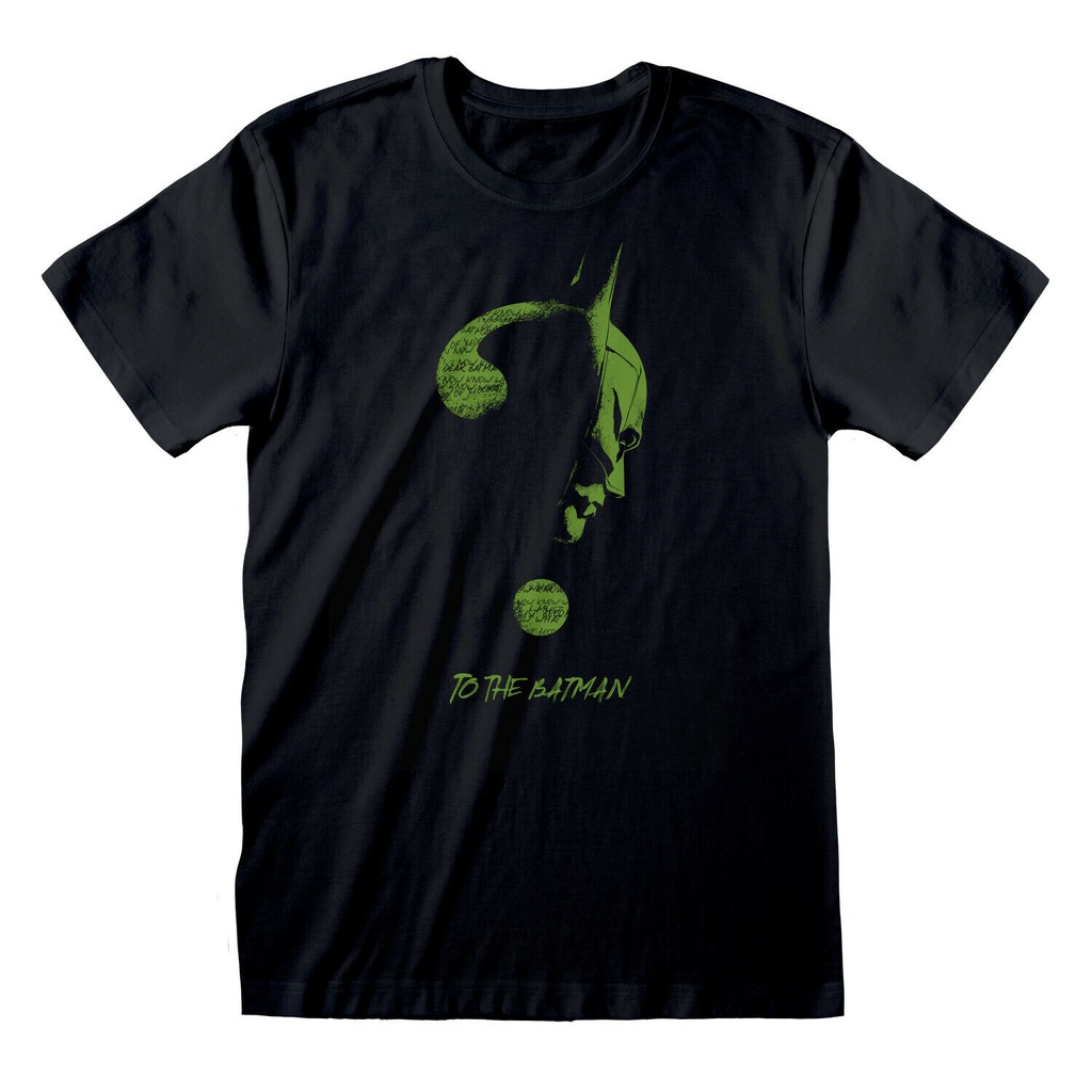 Dc Comics License The Batman Silhouette The Riddler Print Black Tshirt ...