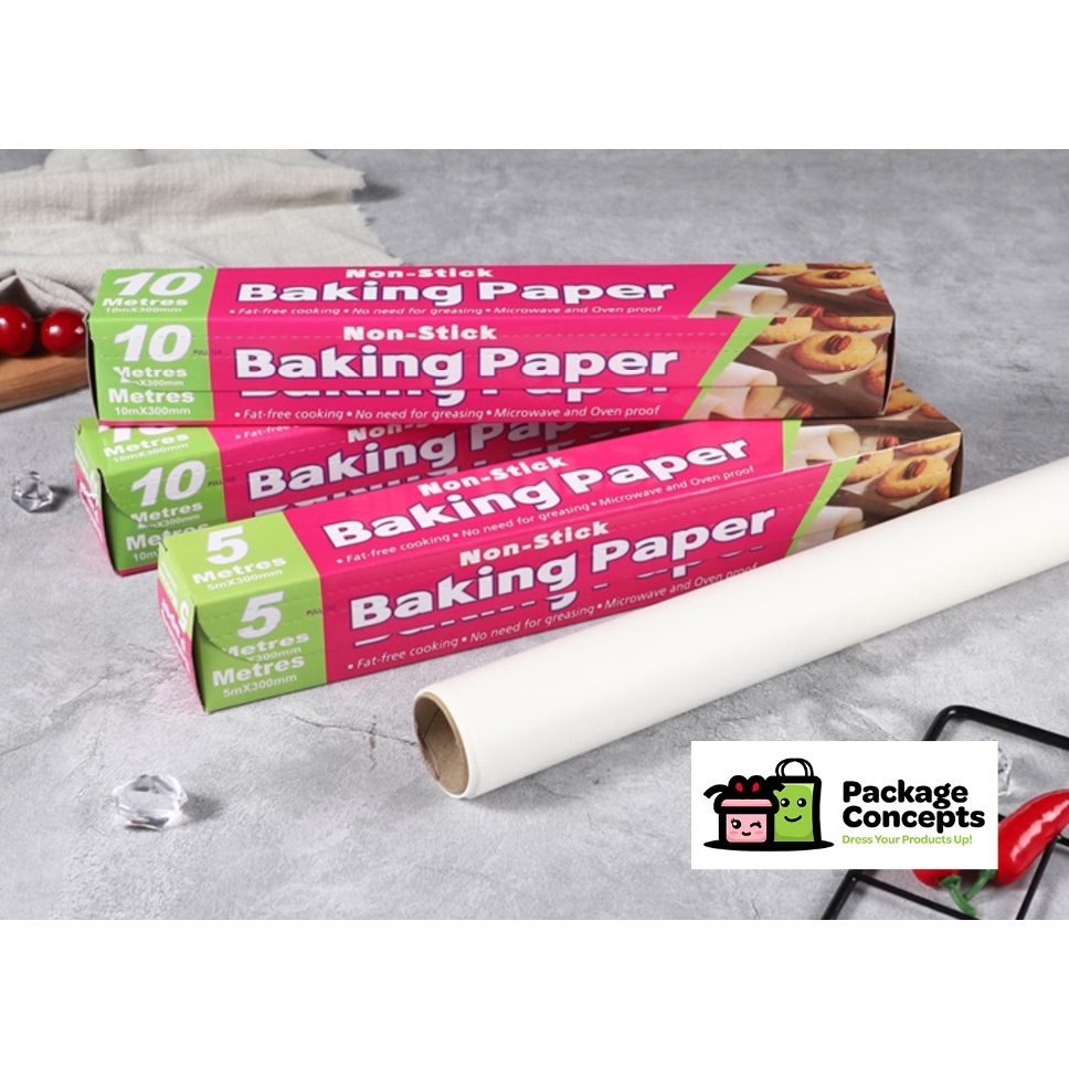 10M Non stick Baking Wax Paper Parchment Paper w/ Box Cutter Eco ...