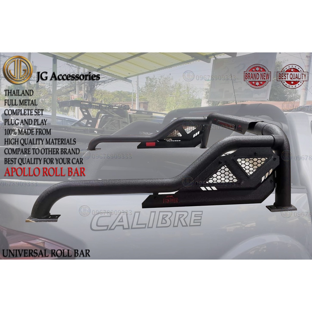 UNIVERSAL PANTHER ROLL BAR FOR PICK UP [ APOLLO ] FULL ROLL BAR POWDER ...