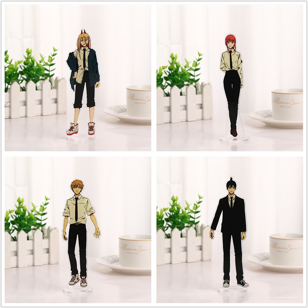 Chainsaw Man anime cartoon humanoid desktop stand-up card two ...