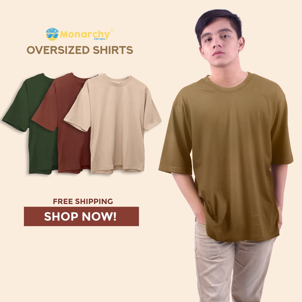 Monarchy Official Plain Oversized Shirts T-Shirt For Men Women Unisex ...