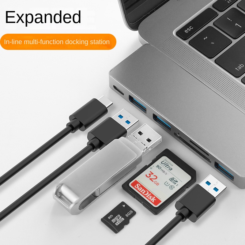 H01CUT Type-C 6-in-1 Smart Docking Station Direct Plug-in Applicable ...